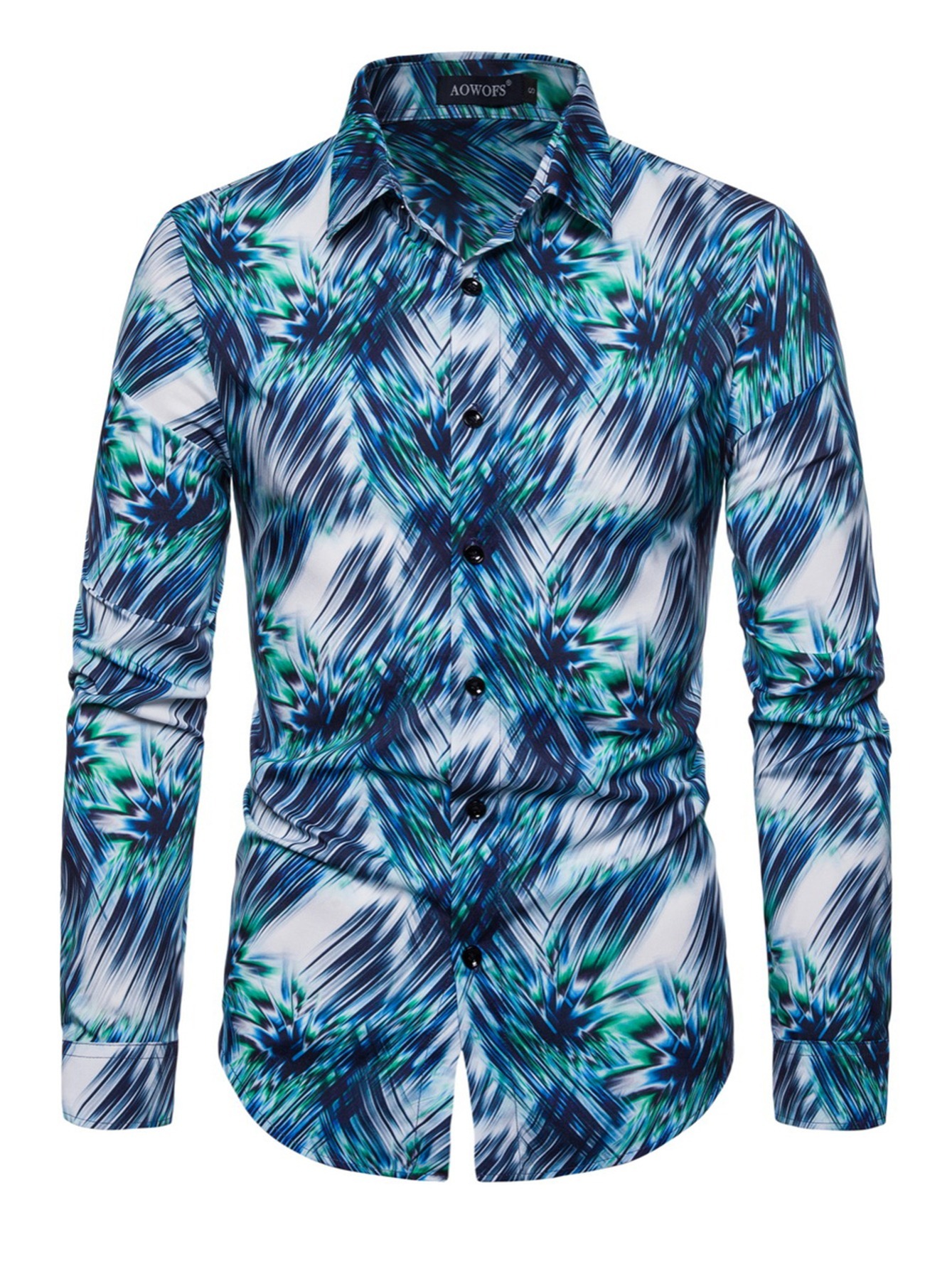 mens printed long sleeve shirt men's clothing temu - Temu Australia