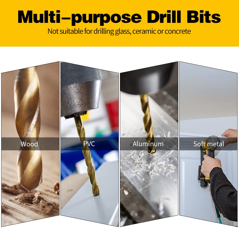 hex shank drill bit set hss titanium coated drill bit set - Temu Kuwait