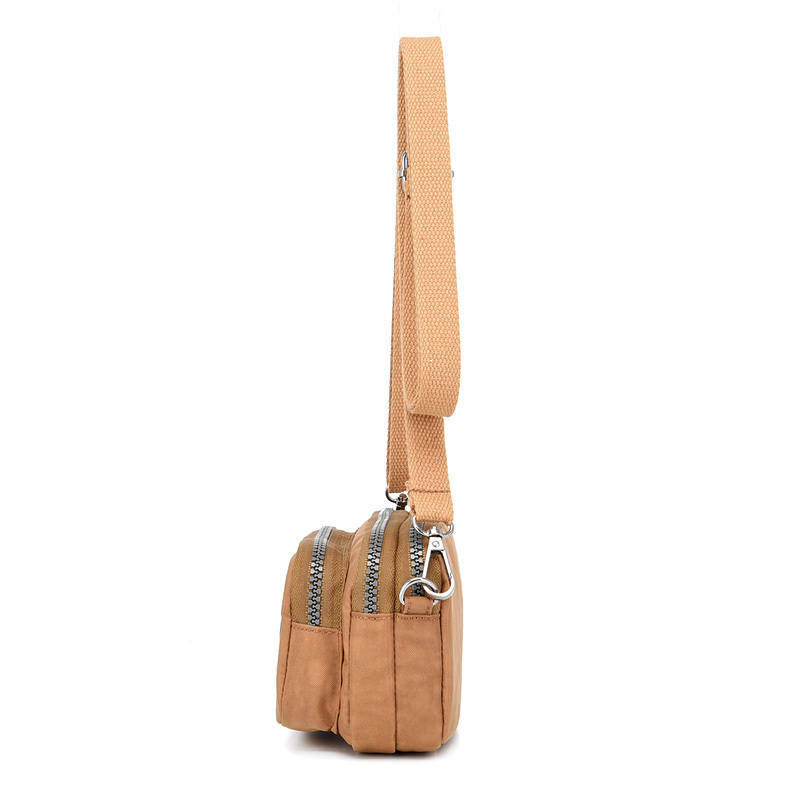 letter patch decor nylon crossbody bag women's multi zipper - Temu ...