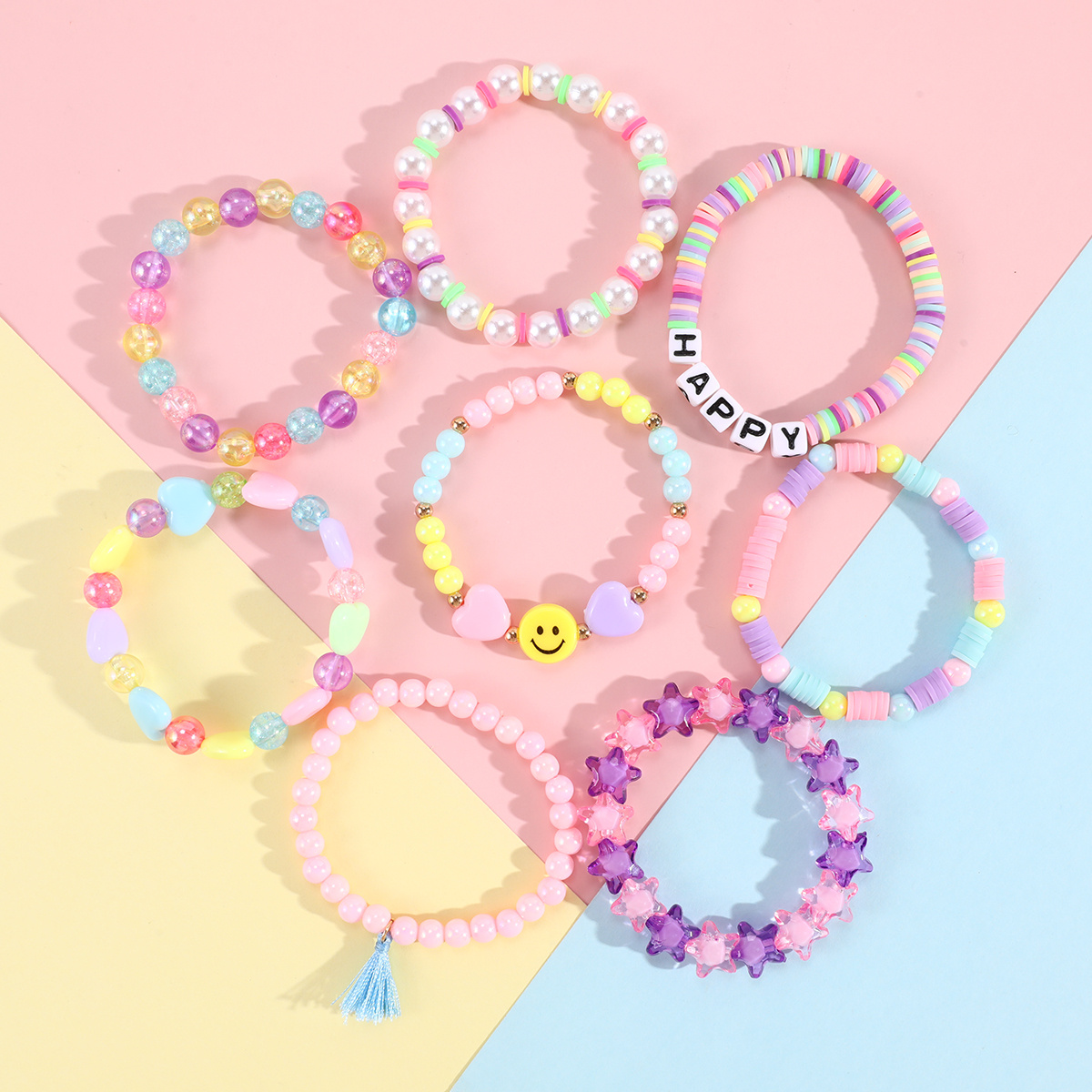 Makersland Girl Beaded Bracelets Cute Rainbow Bead Bracelets - Temu New ...