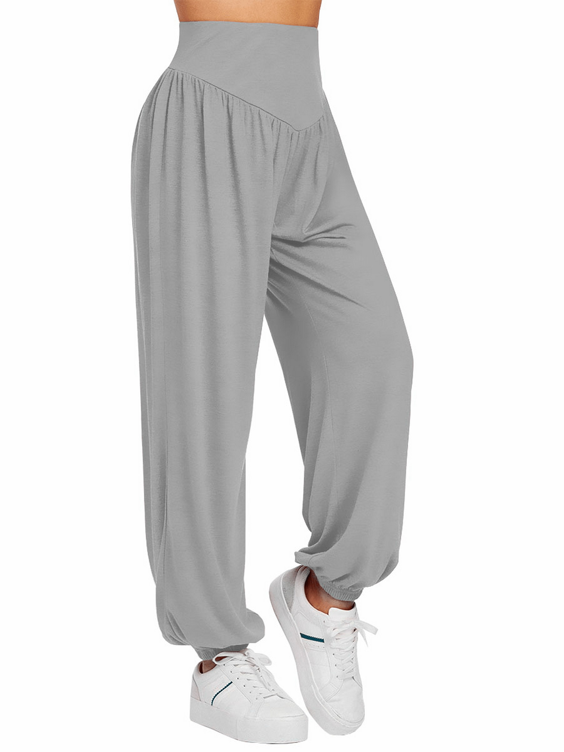 Solid Loose Harem Pants Casual Workout Running - Temu Australia
