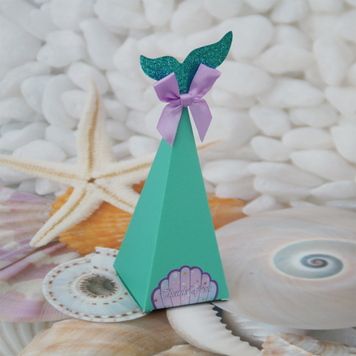 Mermaid themed Party Favors Boxes Thank Stickers Perfect - Temu