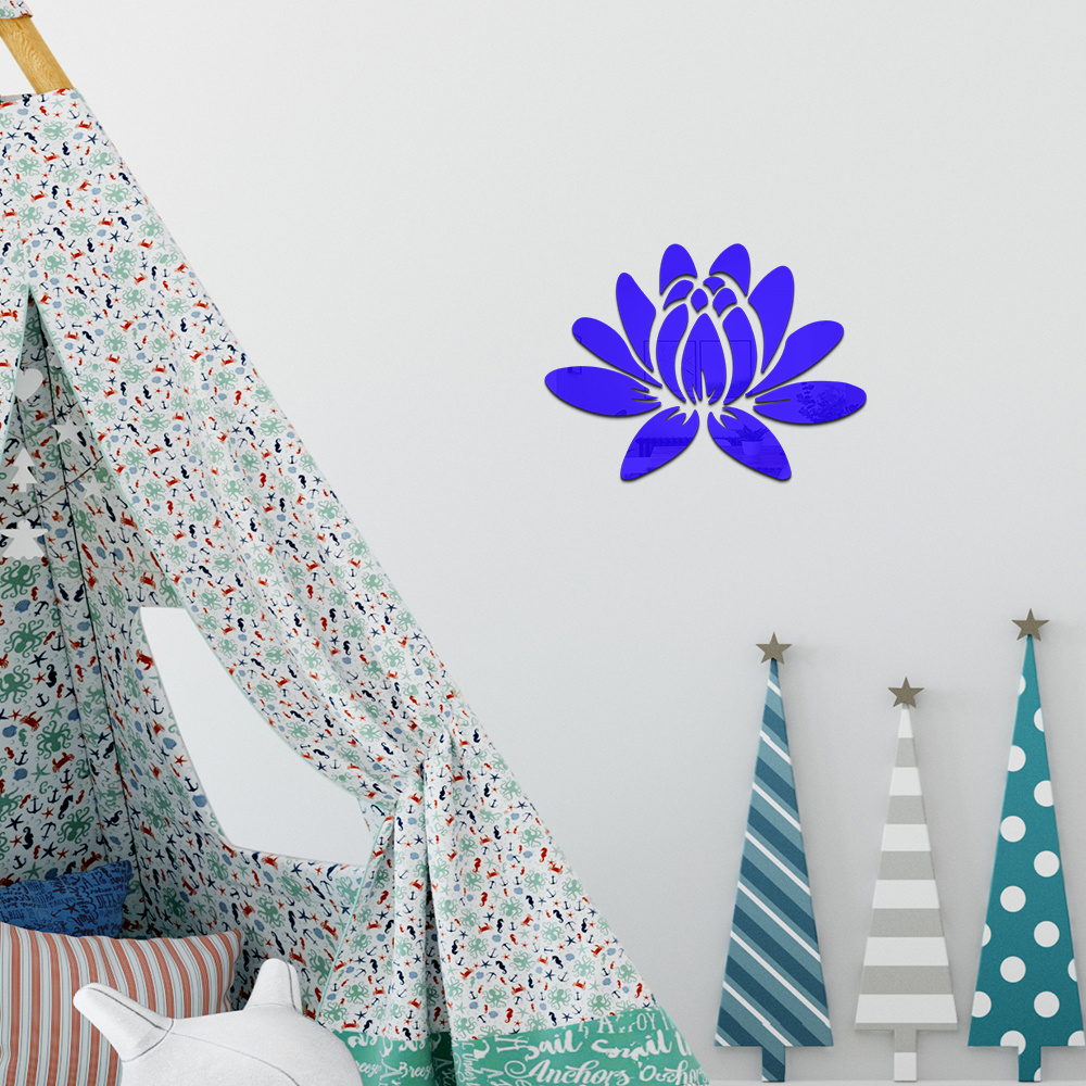 Mirror Wall Stickers Lotus Flower Acrylic Non glass Mirror - Temu ...