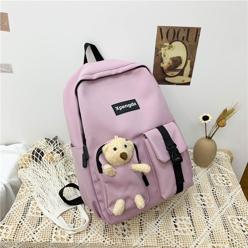 cute bear oxford backpack school student junior high school - Temu ...