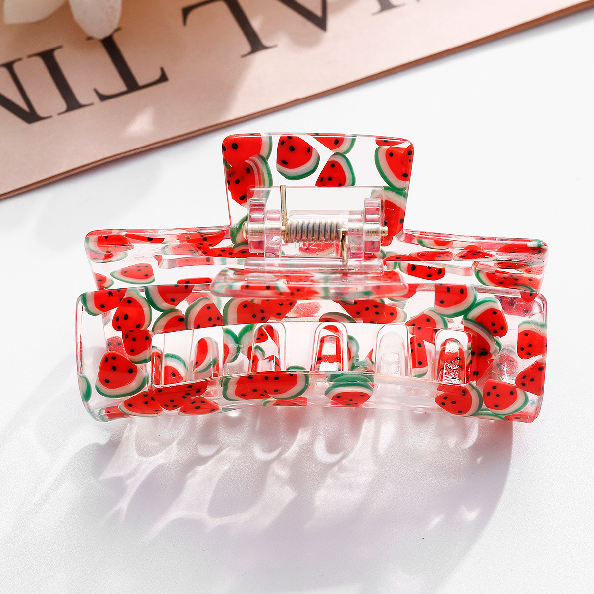 Watermelon Pattern Hair Clips No slip Grip Lattice Design - Temu United ...