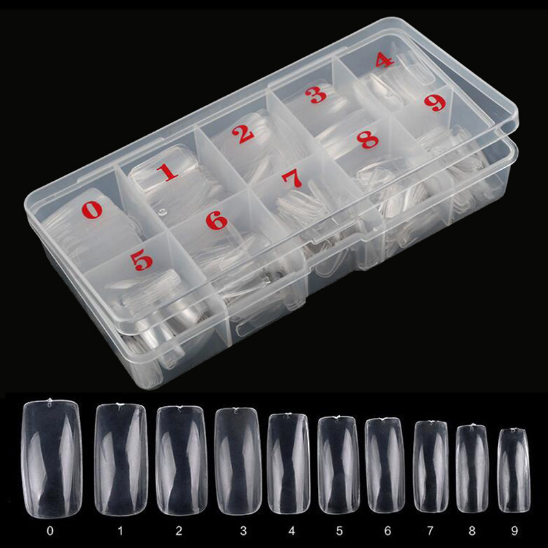 French Nail Tips 500 Pcs Half Cover False Nails Press On Nails Tips ...