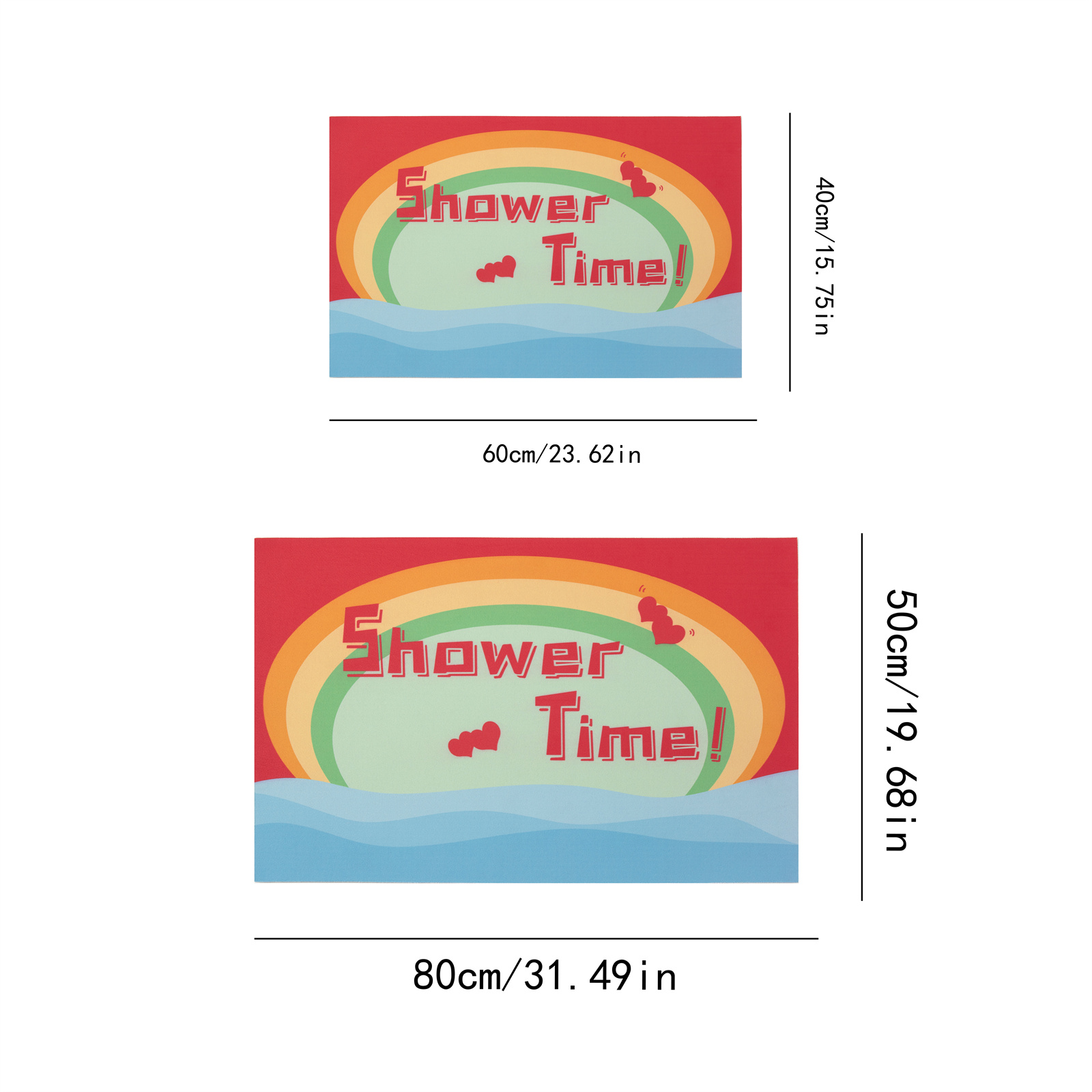 1pc Soft Silicone Mud Bathroom Mat, Cartoon Letter Non-slip Rubber Mat ...