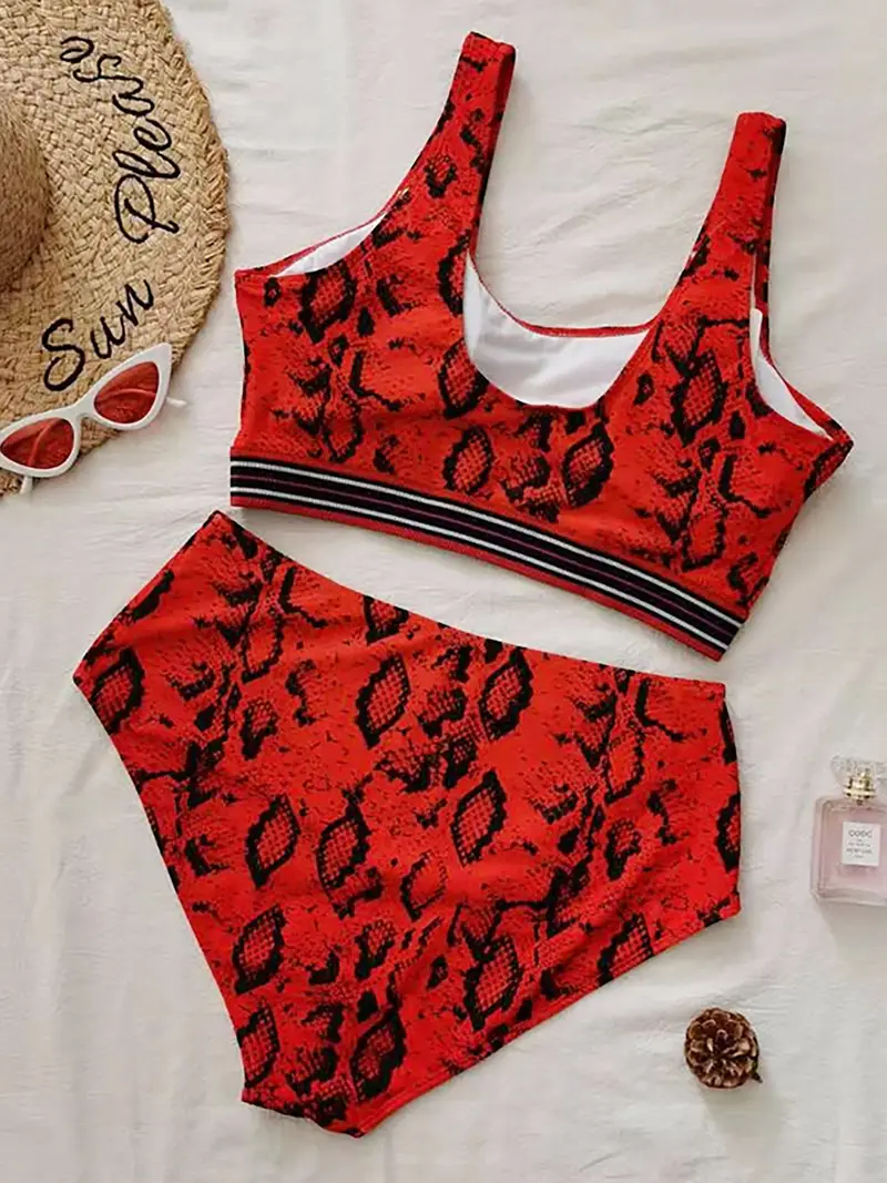 Womens Plus Size Sexy Bikini Set High Stretch Swimsuits Temu