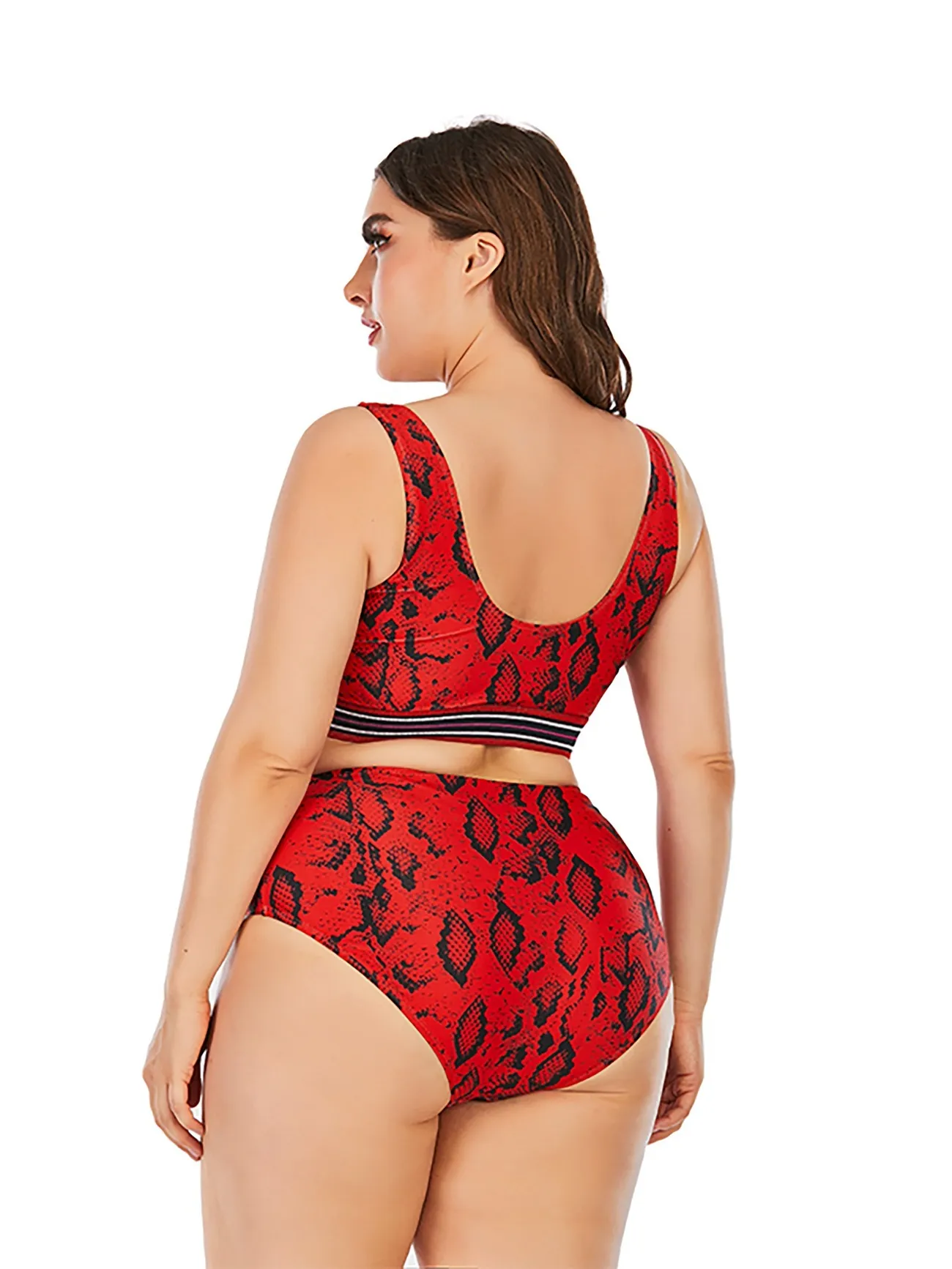 Womens Plus Size Sexy Bikini Set High Stretch Swimsuits Bathing Suit Summer Beach Swimwear