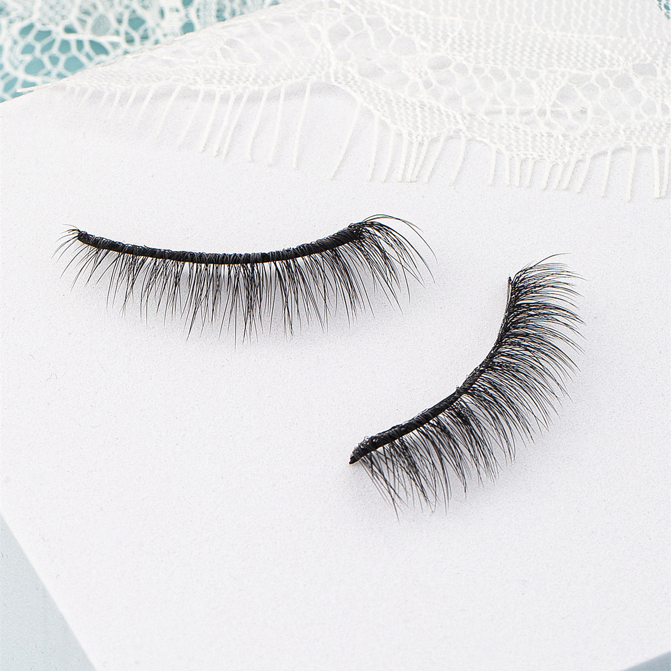 False Eyelashes Natural Look Fluffy Wispy Lashes - Temu
