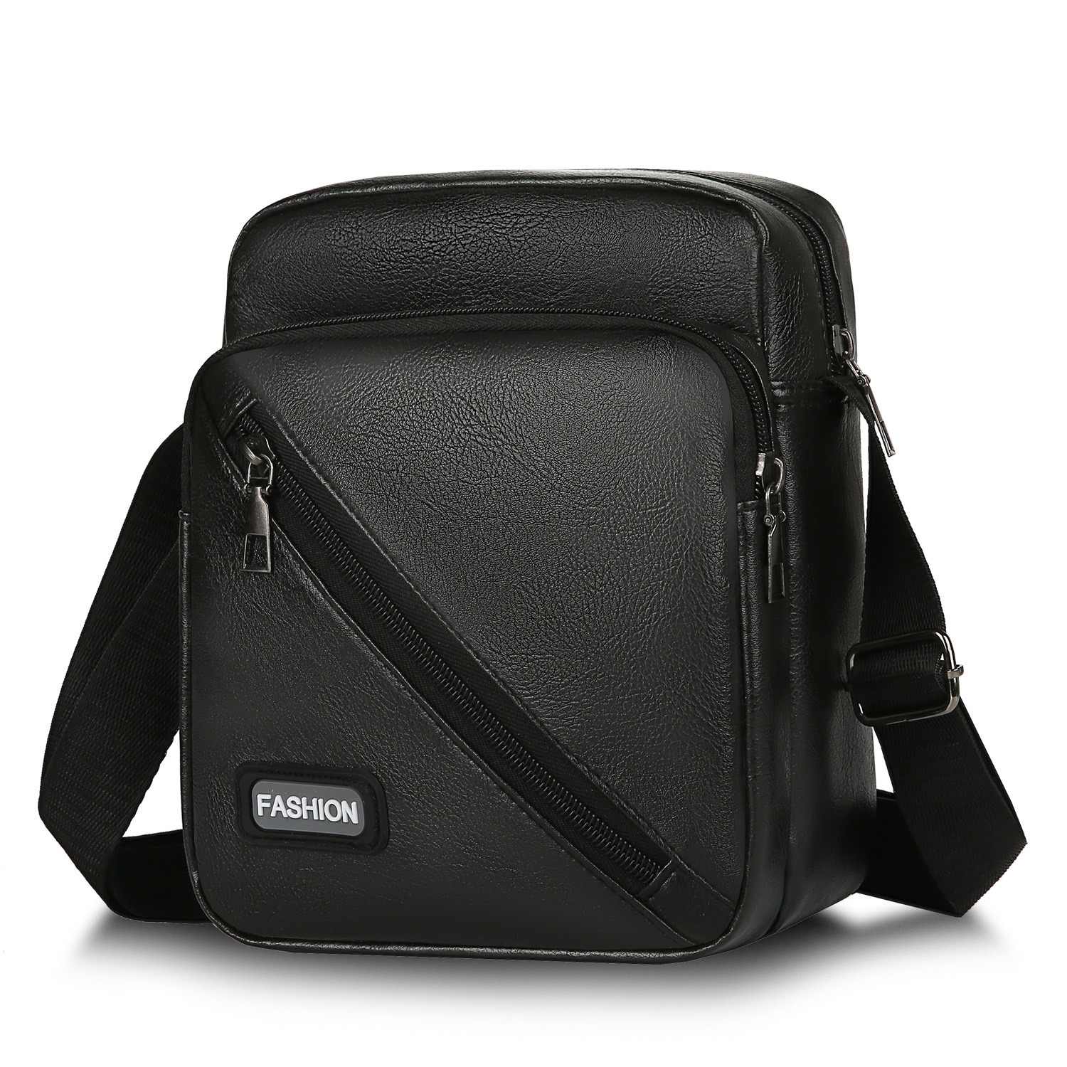 Men's Pu Leather Crossbody Bag - Temu