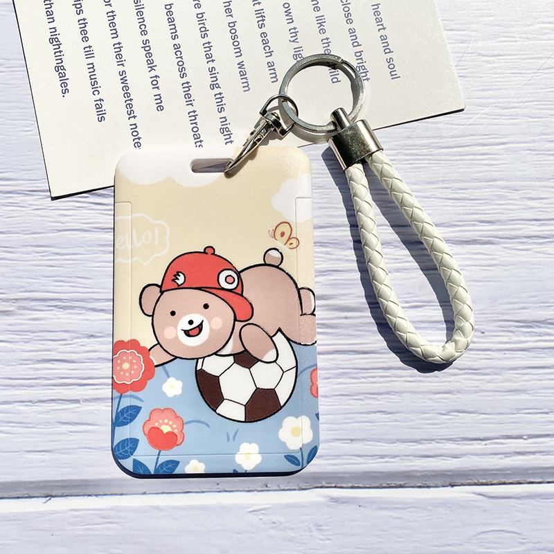 bear pattern document protector card holder (colour random) - Temu New ...