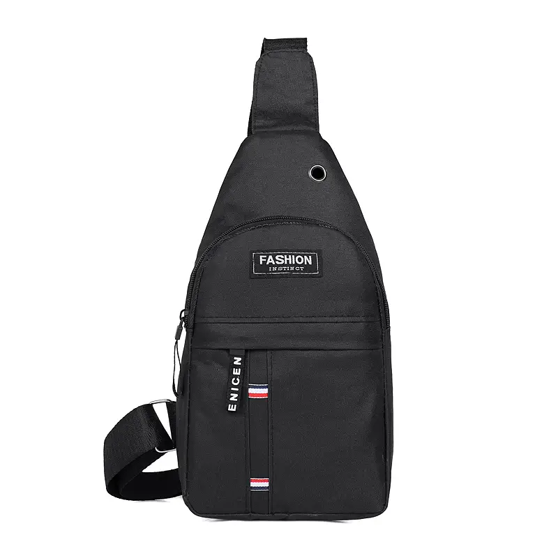 Mens Solid Plain Color Nylon Crossbody Bag Phone Bag Small Bag
