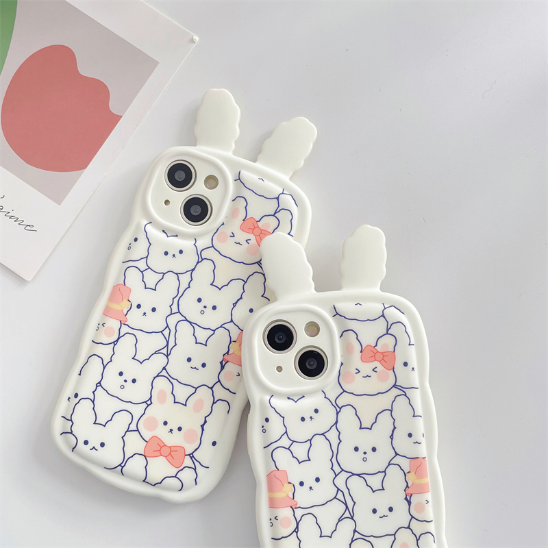 Butterfly Knot Rabbit Ears Phone Case Iphone 11 14 - Temu Australia