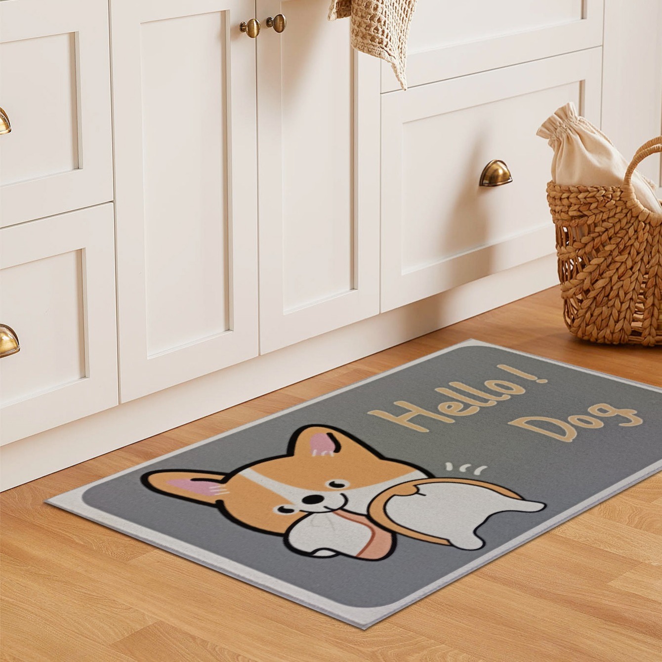 Loop-pile Cute Dog Pattern Floor Mat - Temu