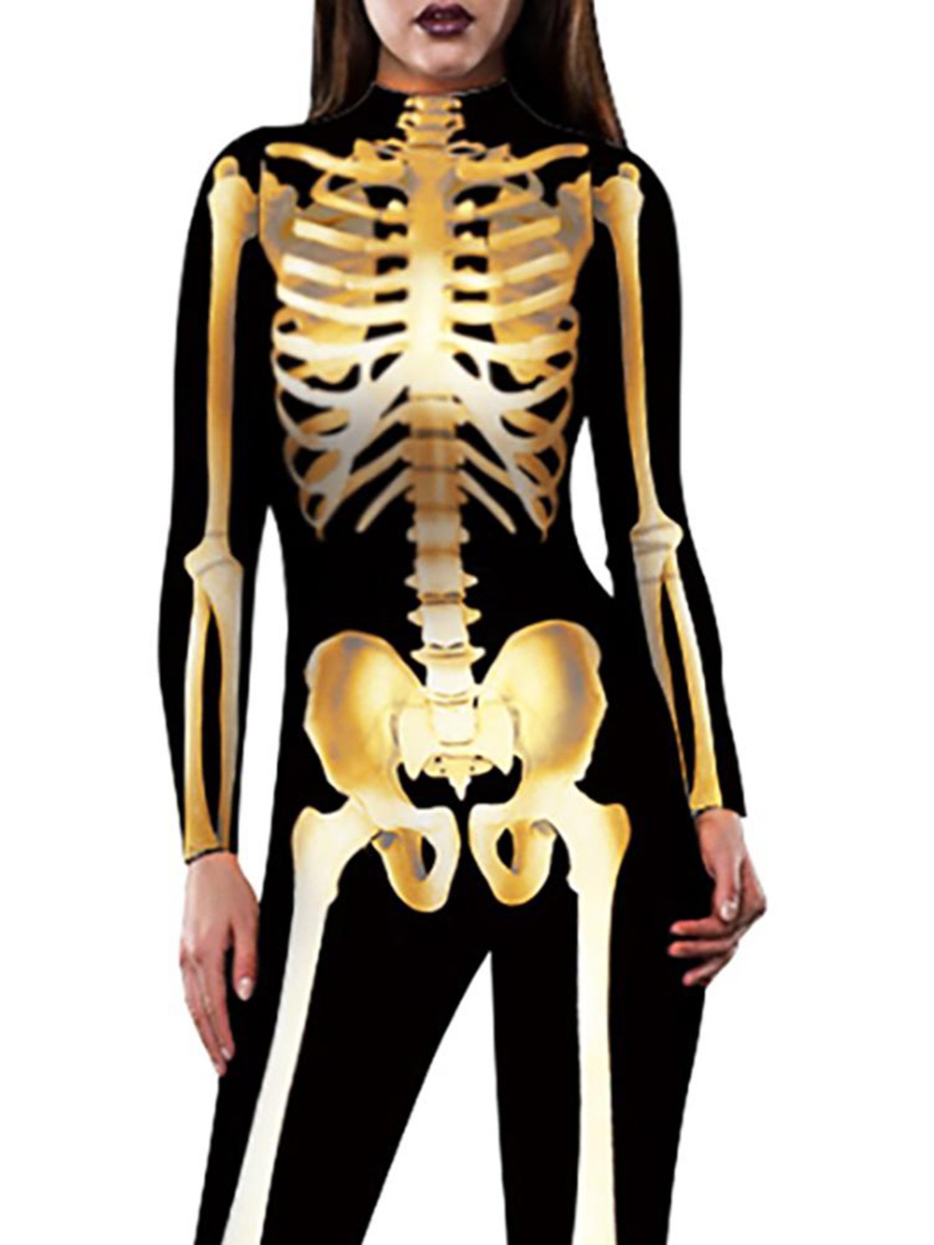 Halloween Skeleton Costume Bodycon Bodysuits Jumpsuits Leotards | Today ...