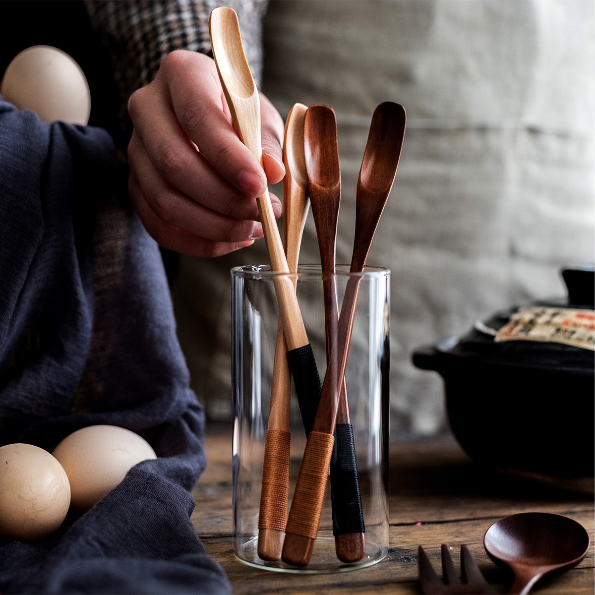 Wooden Stirring Spoon Coffee Spoon Color Random - Temu