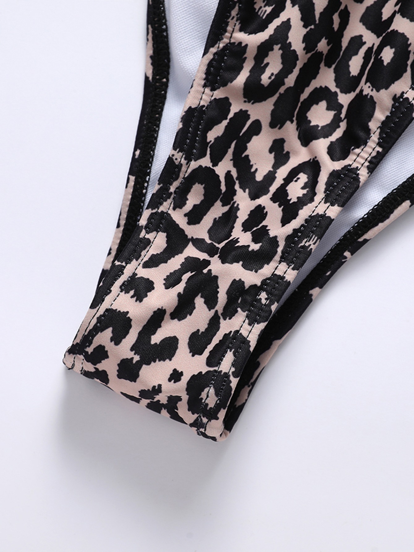 Leopard Print High Cut Swimsuit Backless Bathing - Temu Australia