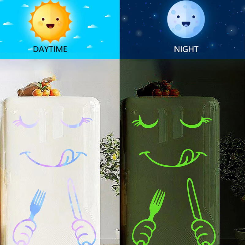 Simple Stickers Luminous Colorful Face - Temu
