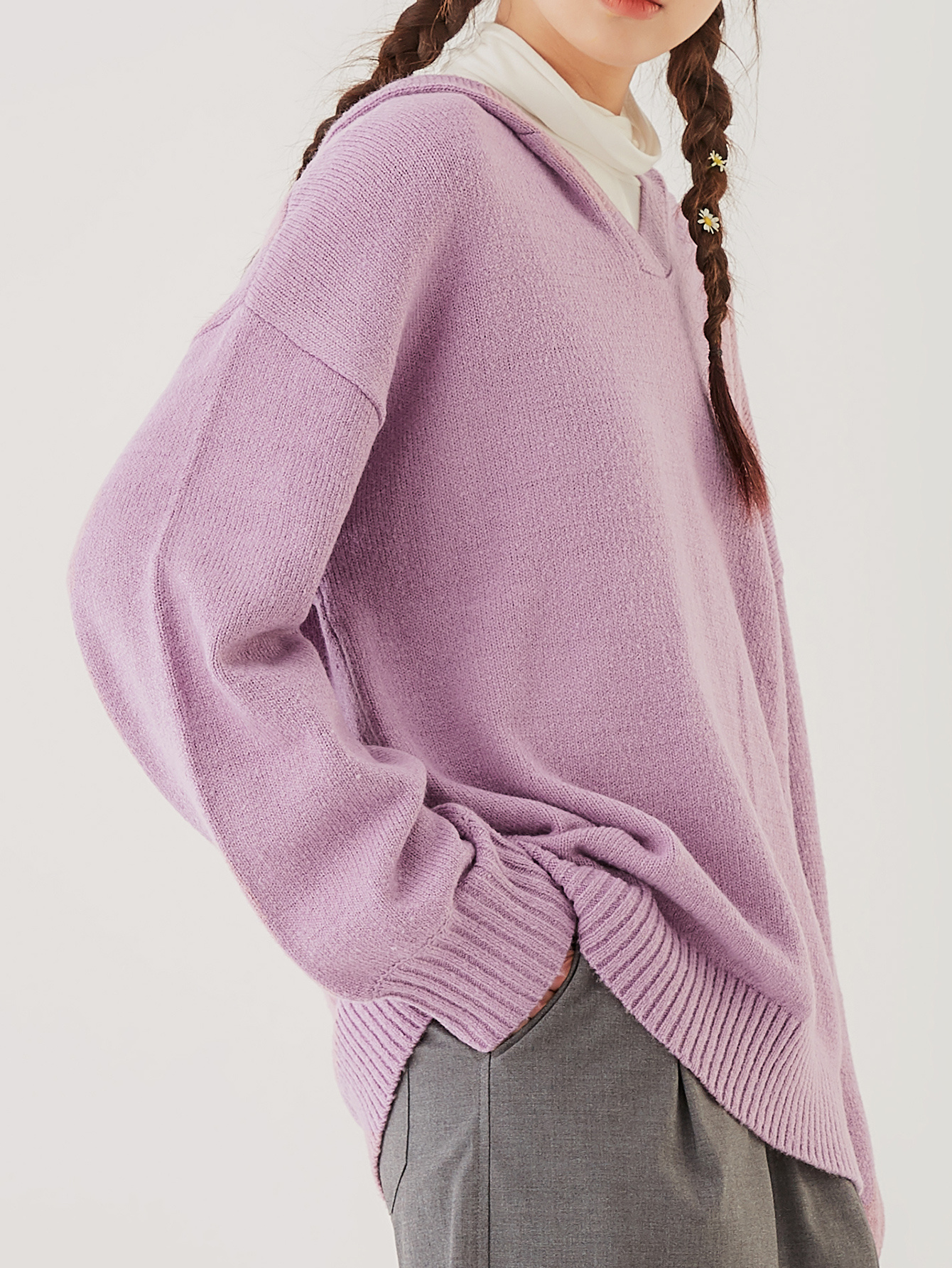 Women's Sweaters Layered Solid Long Sleeve Hooded Knitted - Temu New ...