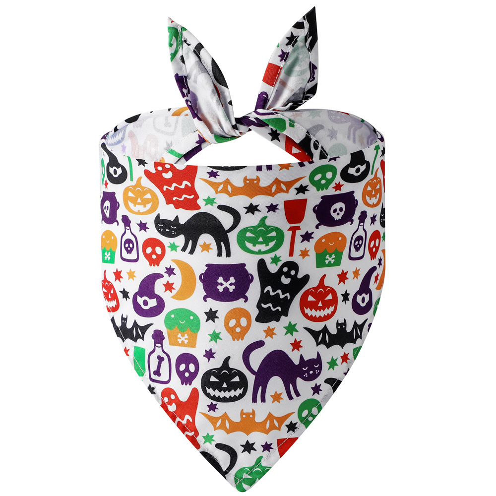 pet scarf halloween pet saliva towel single layer pet scarf pet ...