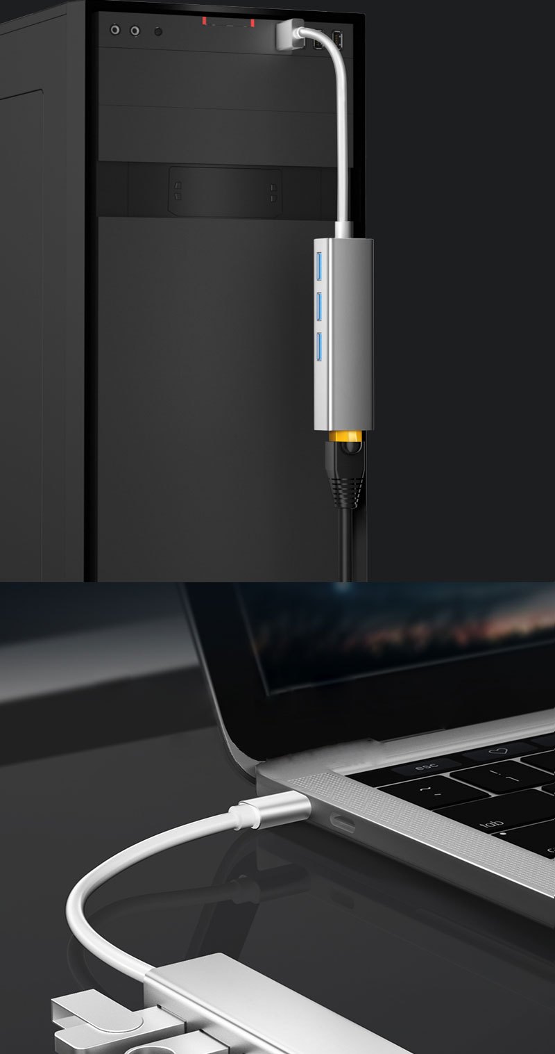 Usb Ethernet Port Splitter Network Cable Interface Converter - Temu