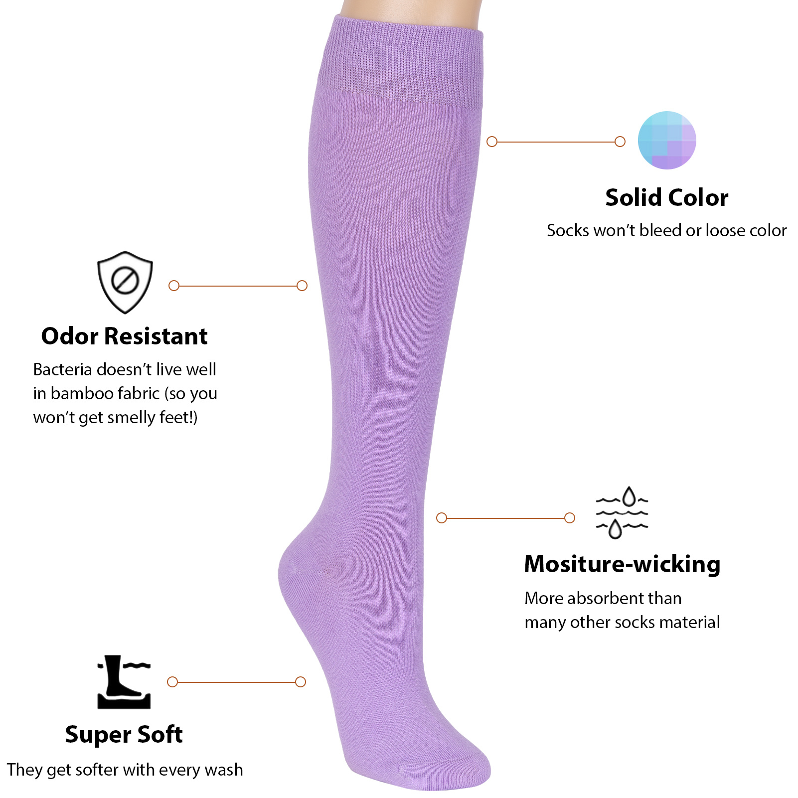 Solid Knee High Uniform Socks School Soccer Football Women's - Temu ...