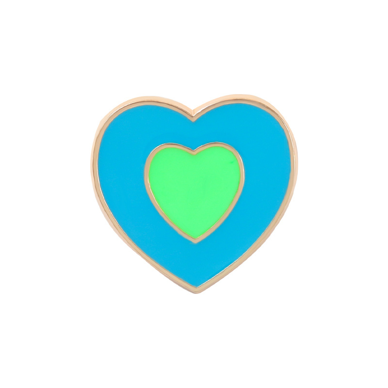 4style Gradient Love Enamel Pins Custom Yellow Green - Temu United Kingdom