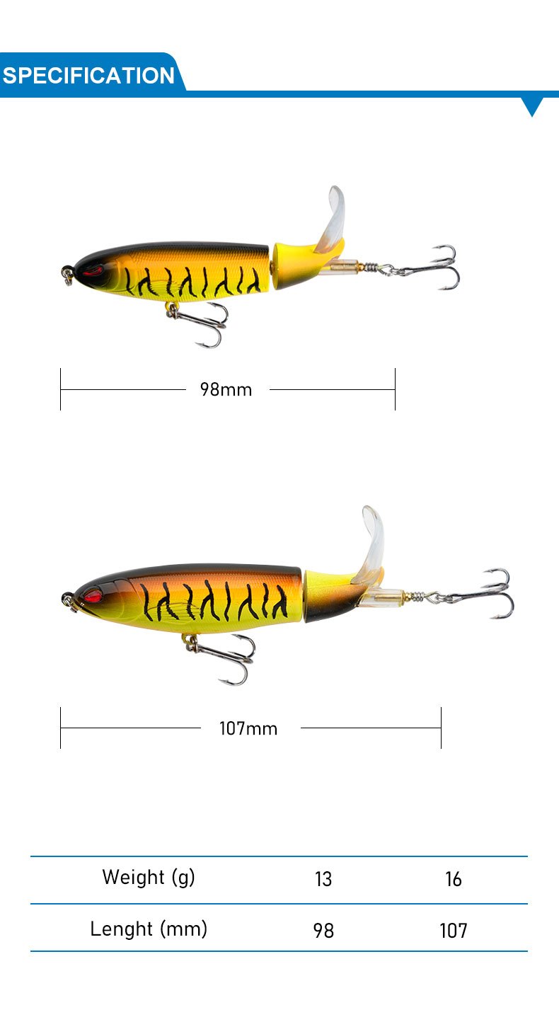 Popper Spinner Tail Floating Top Water Lure Perfect - Temu Australia
