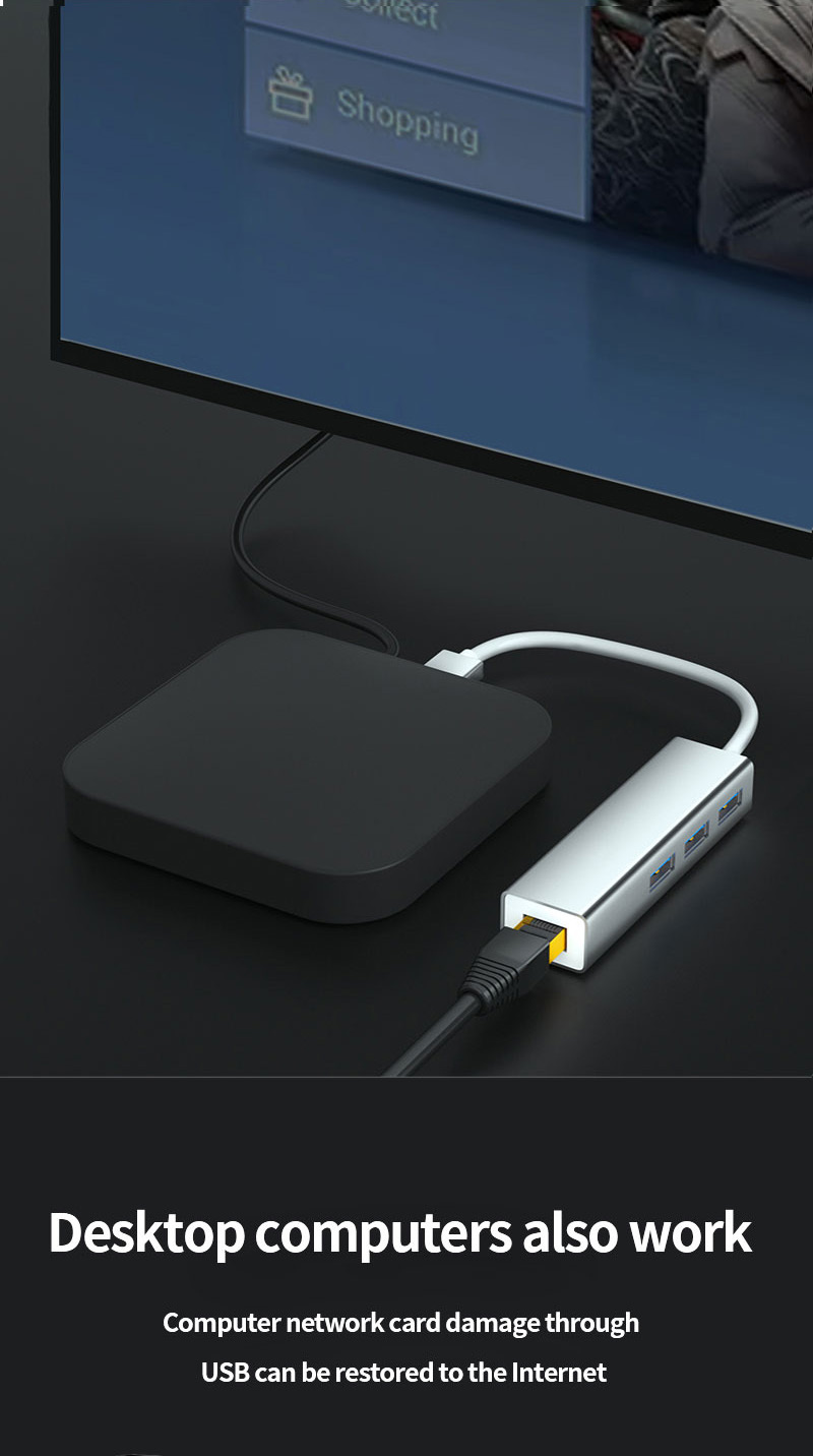 Usb Ethernet Port Splitter Network Cable Interface Converter - Temu