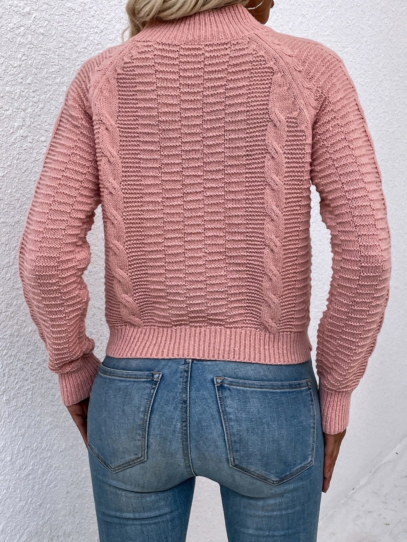 Women's Sweater Casual Crewneck Crochet Lace Long Sleeve - Temu Norway