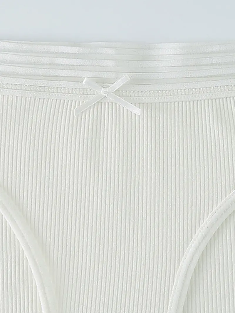 Cute Bow Tie Bikini Briefs Stretchy Cotton Bikini Temu