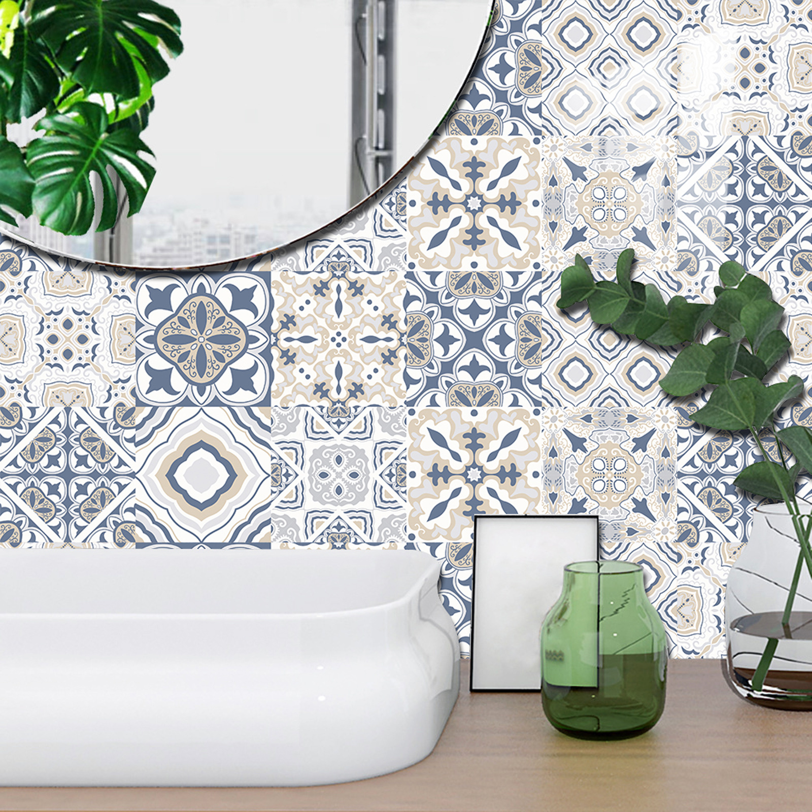 Peel Stick Backsplash Modern Patterned Wall Stickers - Temu