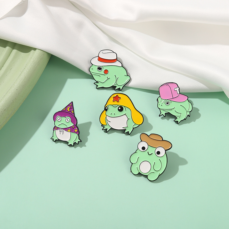 Frog Enamel Pin Custom Formal Hat Brooches - Temu