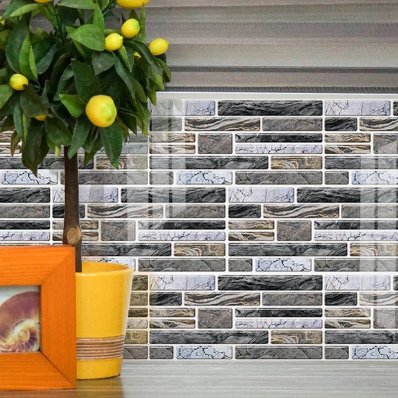 9pcs 3d Effect Marble Pattern Self-adhesive Waterproof Tile Stickers ... 9pcs 3d Effect Marble Pattern Self-adhesive Waterproof Tile Stickers ...