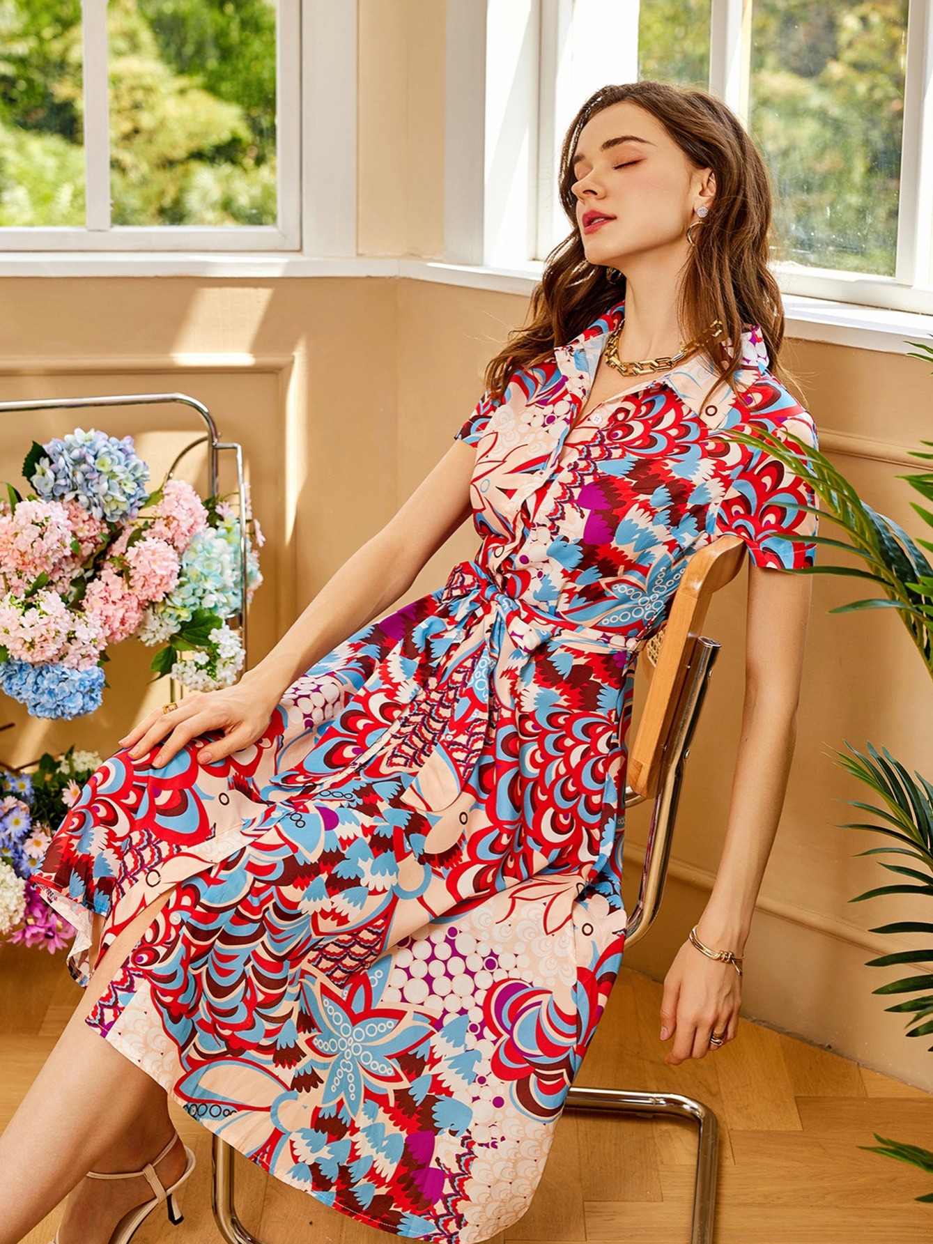 women's dresses summer dresses women floral print belted - Temu Netherlands