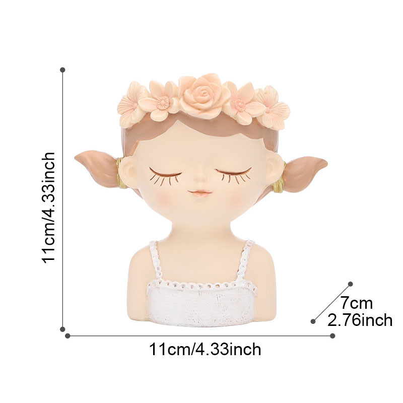 1pc Girls Plant Pots Desktop Creative Cute Plant Desktop Art Craft ...