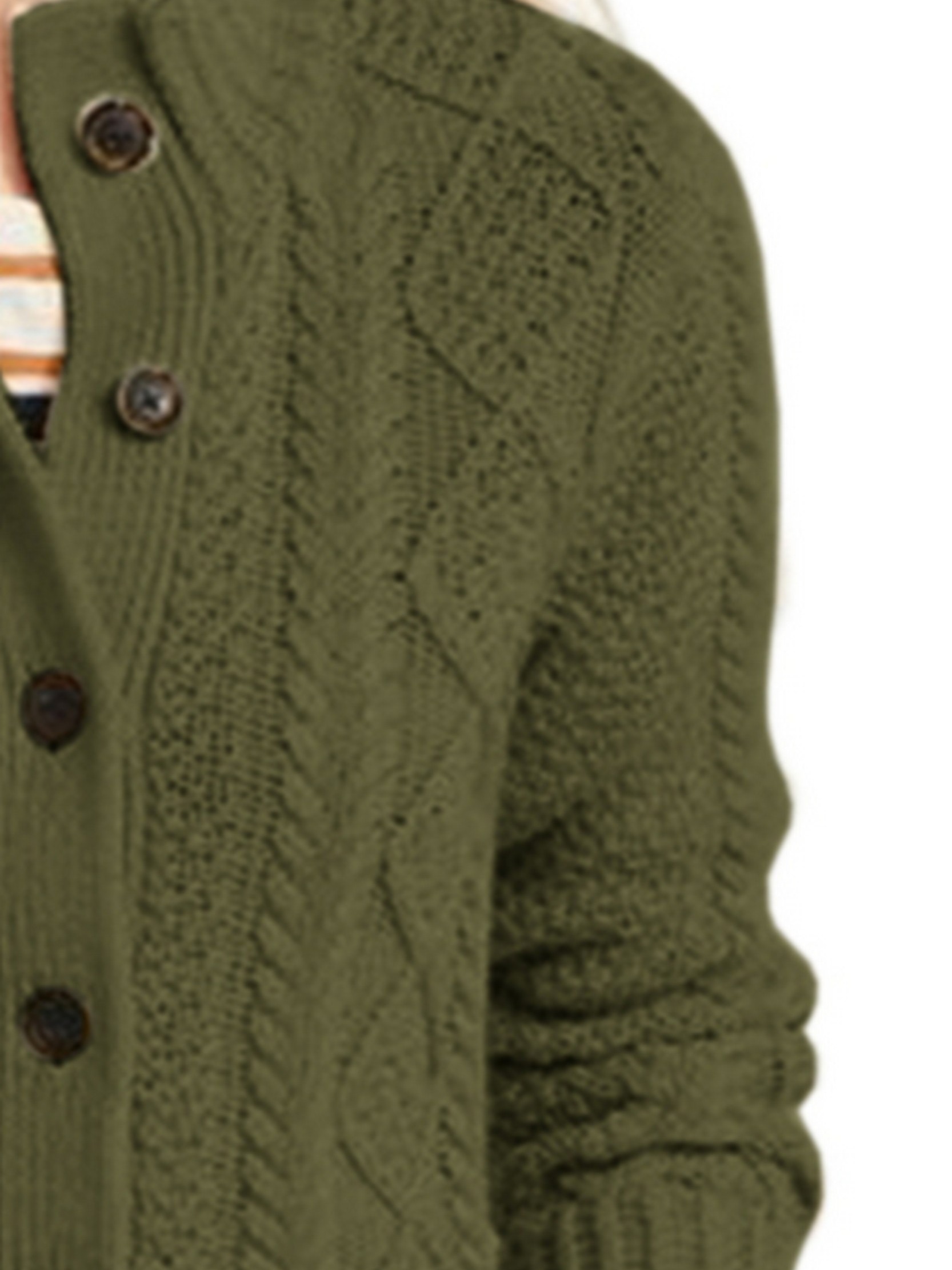 Women's Sweater Button Texture Knit Cardigan - Temu