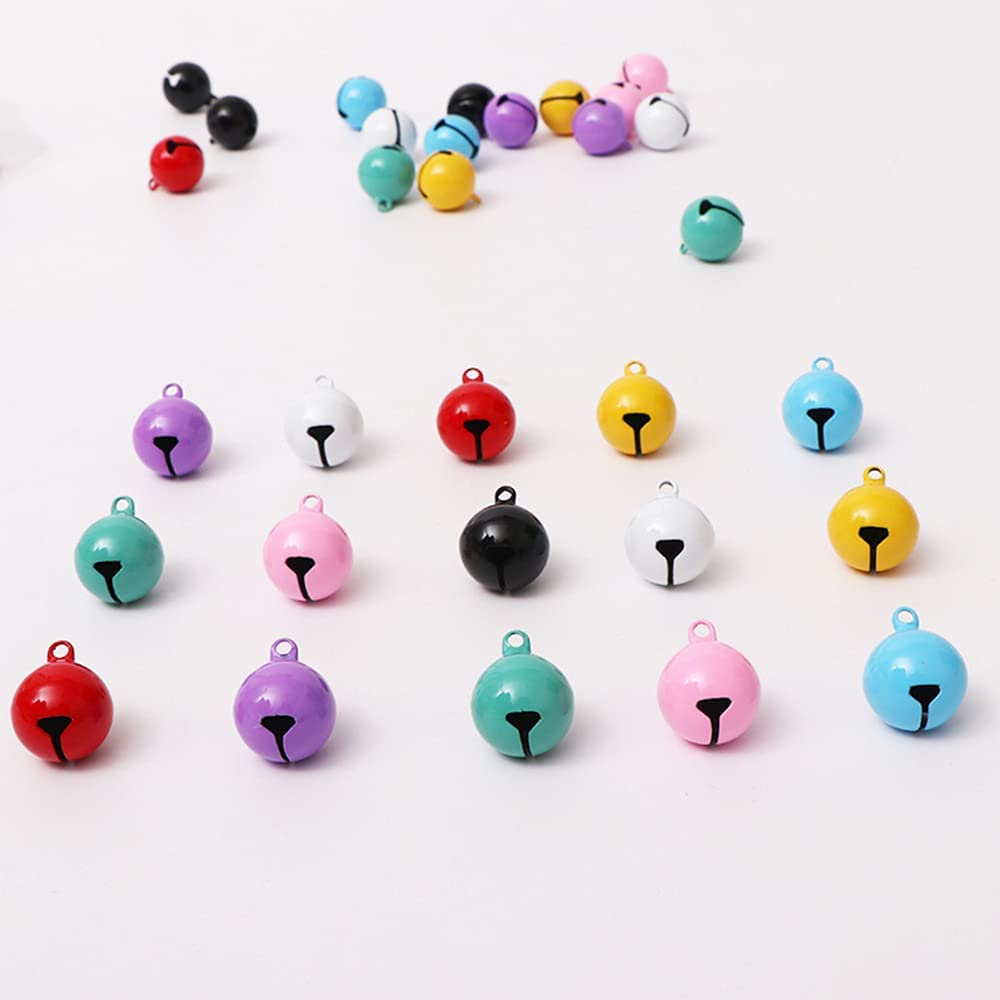 100pcs 0.55inch/14mm Colorful Jingle Bells Metal Bells Diy Bells For ...