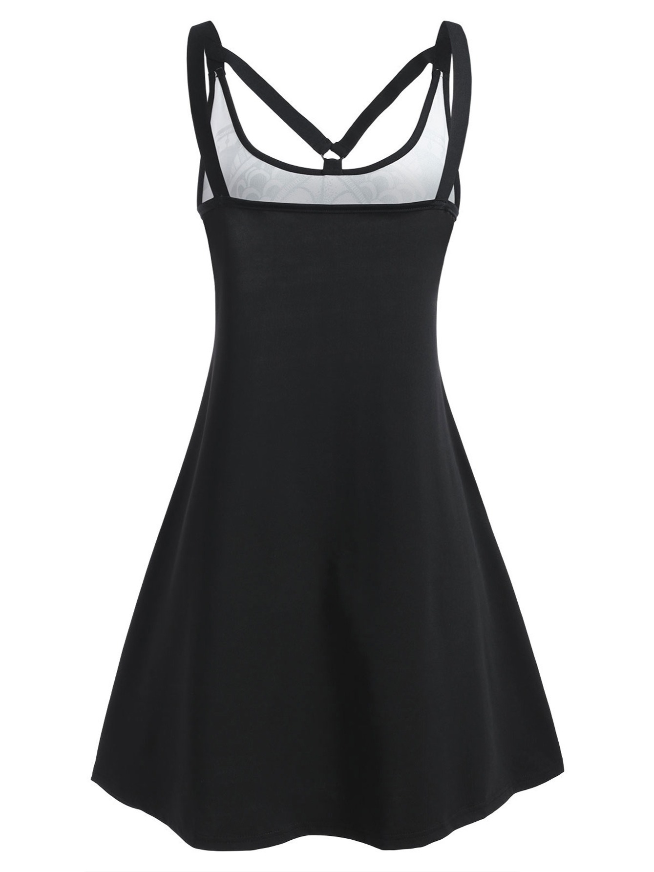 Womens Dresses Sleeveless Skull Print Summer Fashion Ladies Casual