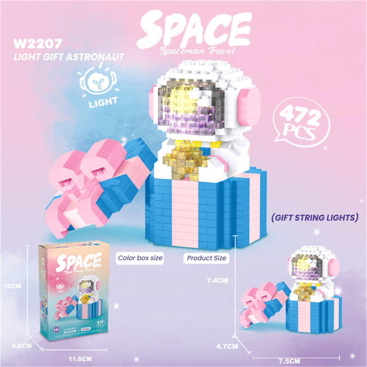 Mini Micro Rocket Wooden Space Moon Satellite Astronaut Wooden Toy - Temu