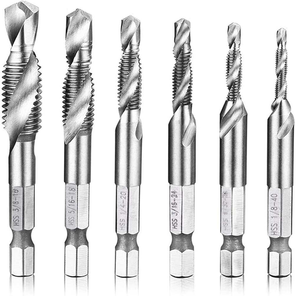 Hss Tap Bit Set 1/8 3/8 1/4 Hex - Temu Canada