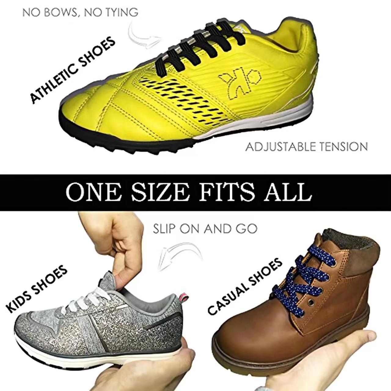 No Tie Shoelaces System Elastic Laces One Size Fits Adult - Temu United ...