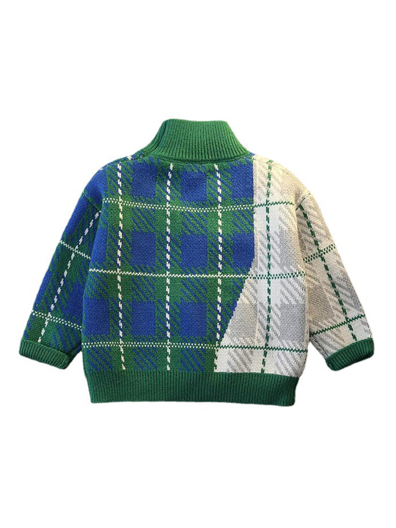 Boys Check Knit Sweater Top Autumn/winter - Temu Norway