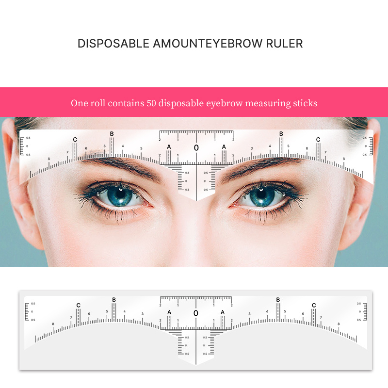 Eyebrow Ruler Sticker Disposable Adhesive Eyebrow - Temu