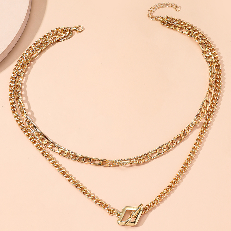 Vintage Layered Necklace Small Hollow Stackable Chain - Temu
