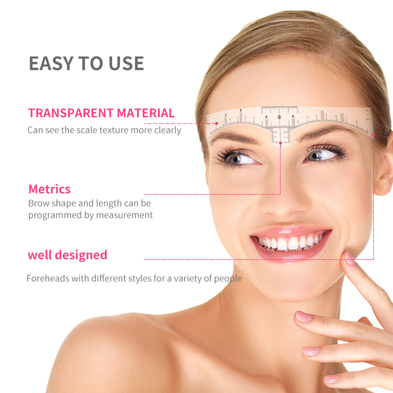 Eyebrow Ruler Sticker Disposable Adhesive Eyebrow - Temu