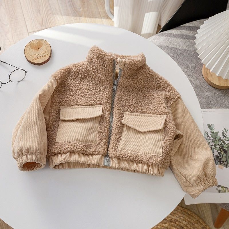 Autumn Winter Girls Fashionable Warm Fleece Jacket - Temu United Kingdom