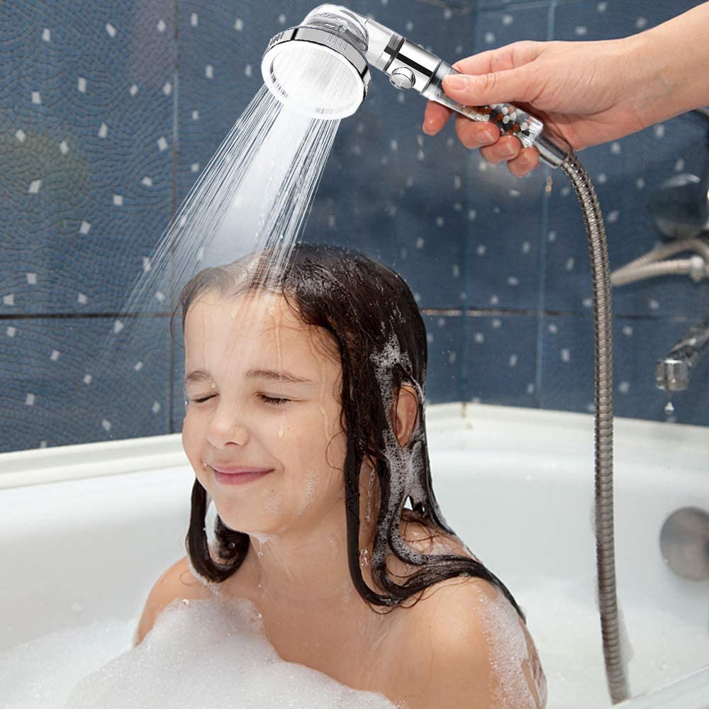 Shower Head High Pressure Handheld Shower Head Filter 3 Spray Modes