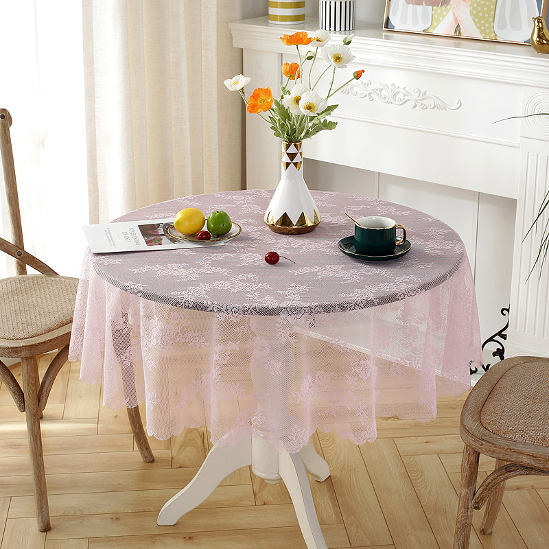 Round Lace Tablecloth Small Round Table Cover Vintage White - Temu Norway